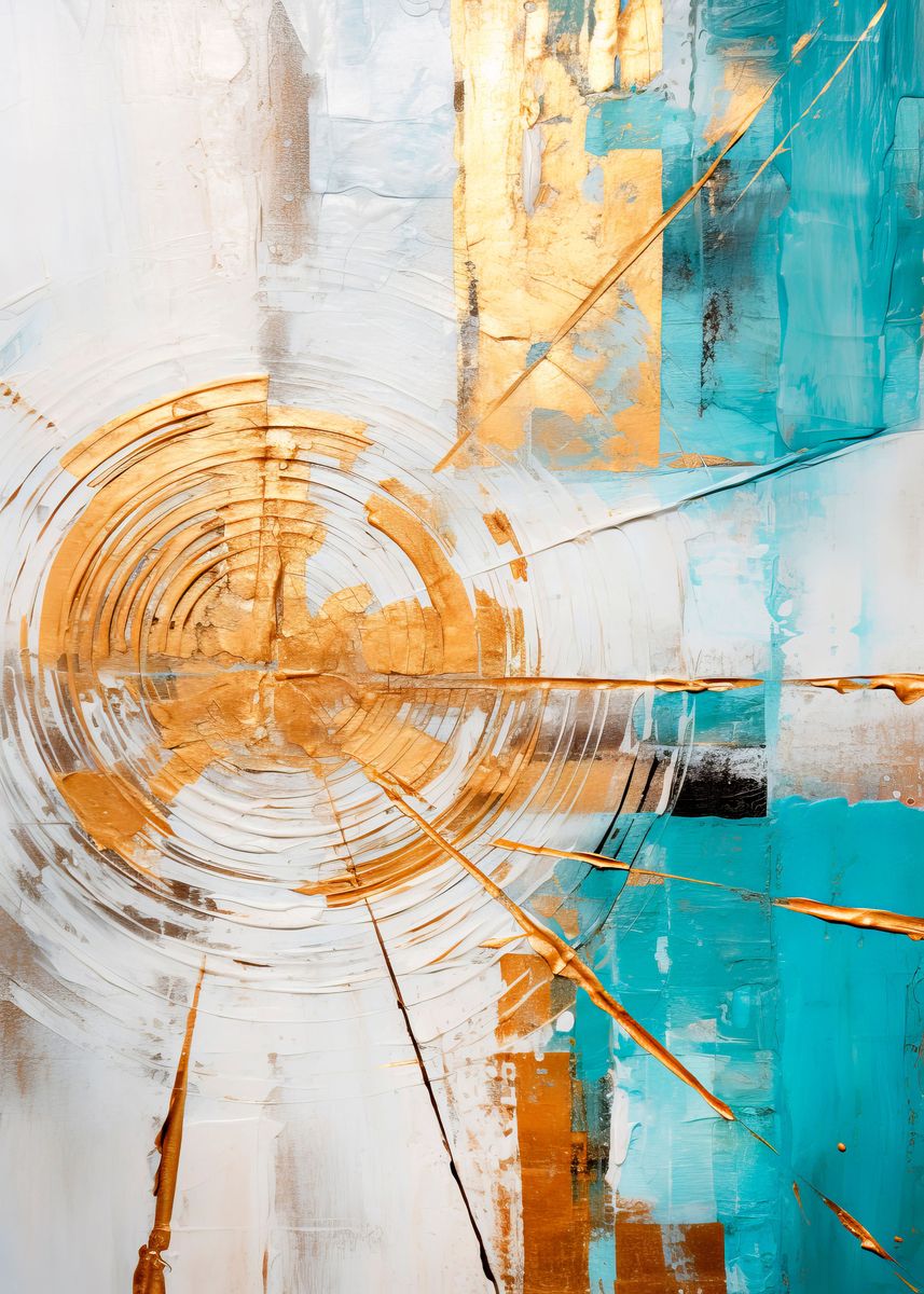 'ABSTRACT Heat from the sun' Poster, picture, metal print, paint by ...