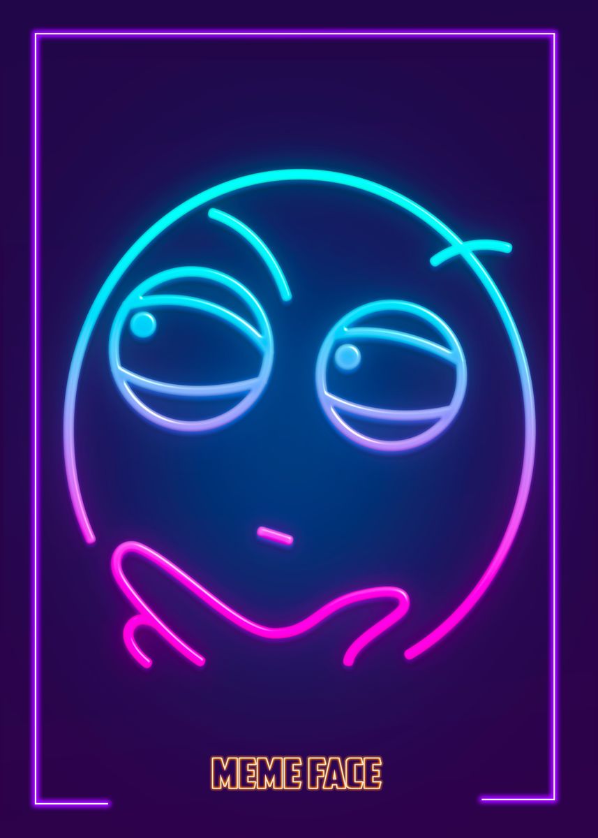'Meme Face' Poster, picture, metal print, paint by Trending Collections ...