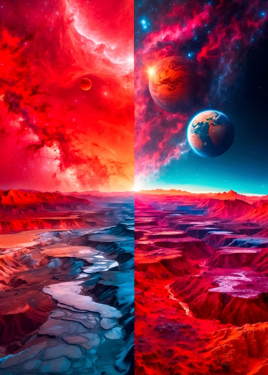 'Parallel Universe' Poster, picture, metal print, paint by James Garcia ...