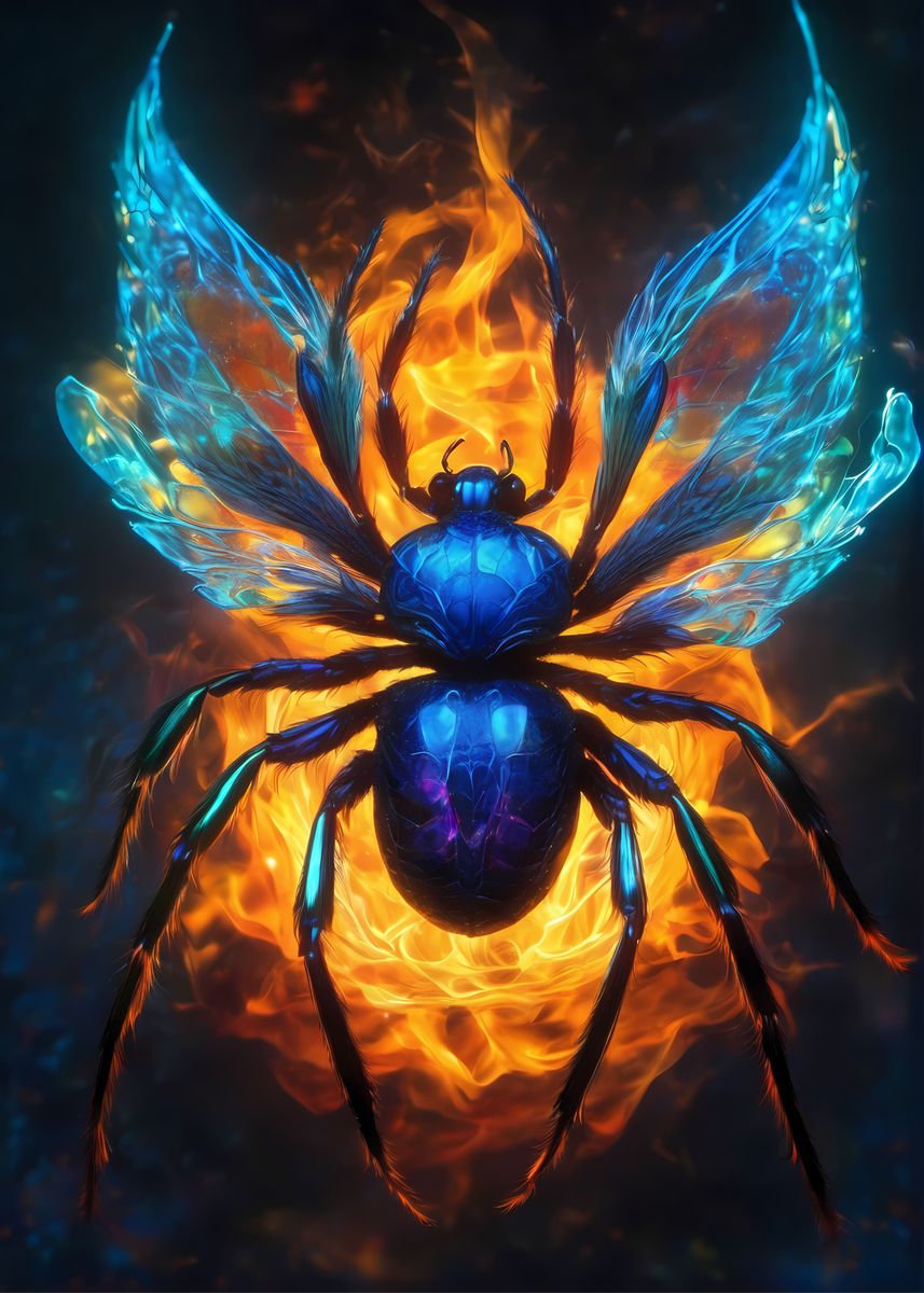 'Magic Realism Spider' Poster, picture, metal print, paint by Trending ...