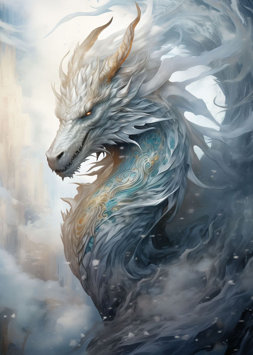 'Enigmatic Dragon Poster' Poster, picture, metal print, paint by Davia ...