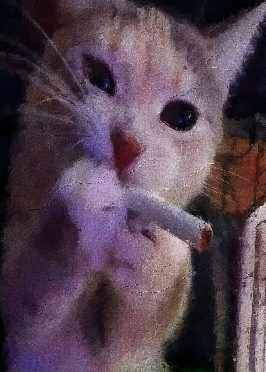 'Cat Meme' Poster, picture, metal print, paint by Meme Daily | Displate