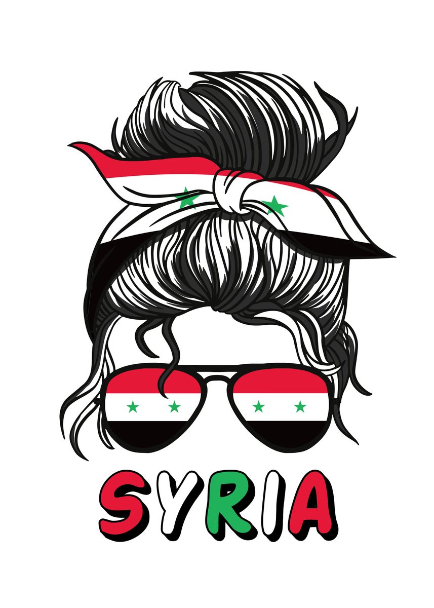 'Syria Syria Flag Girls' Poster, picture, metal print, paint by Phil ...