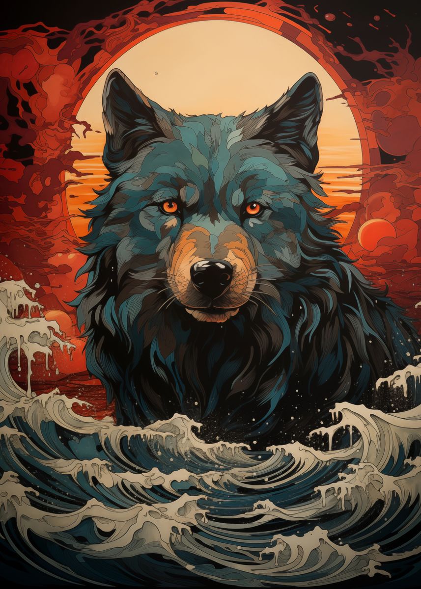 'Wolf' Poster, picture, metal print, paint by vin Art | Displate