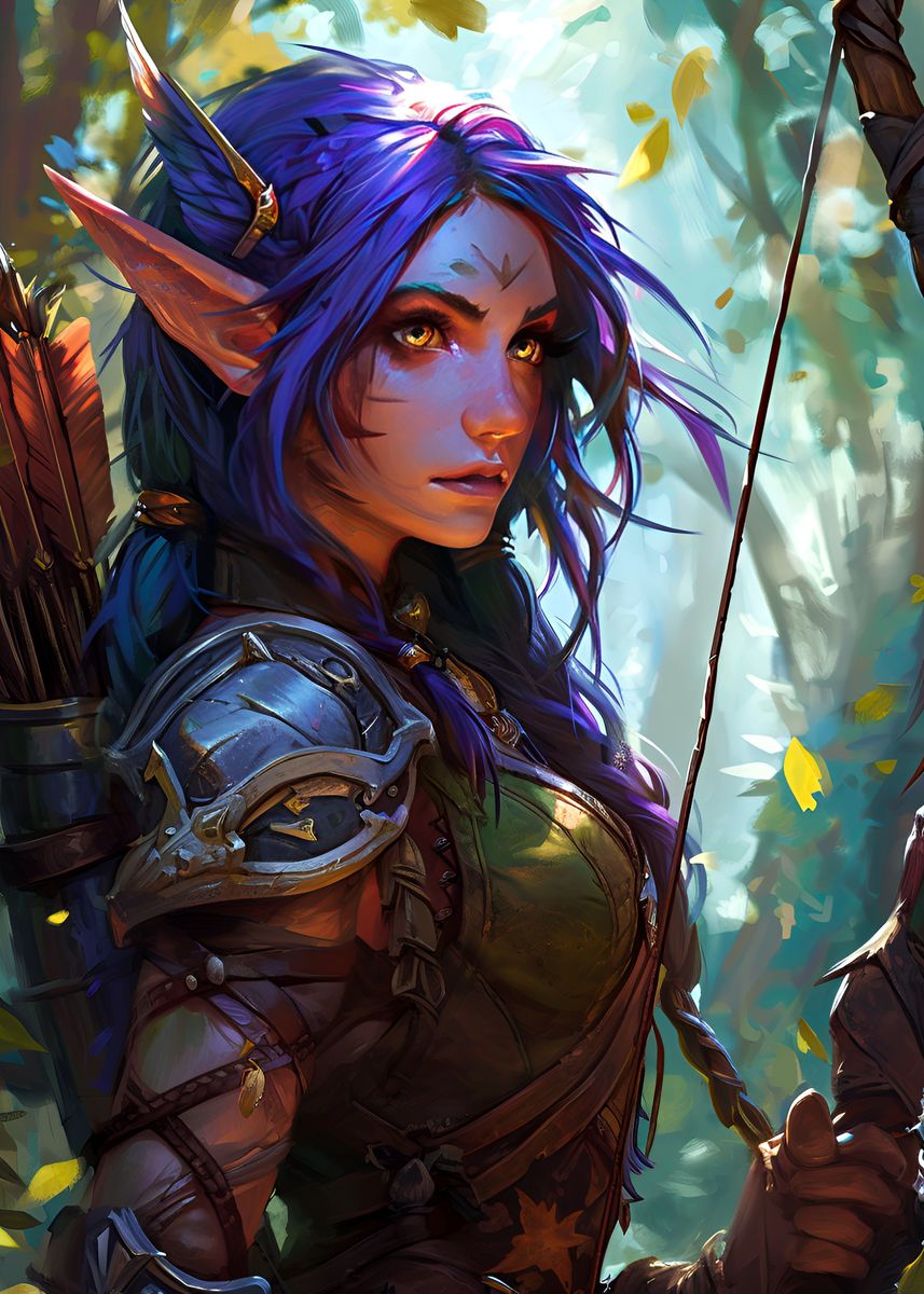 'Sylvan Elf Fantasy Model' Poster, picture, metal print, paint by ...