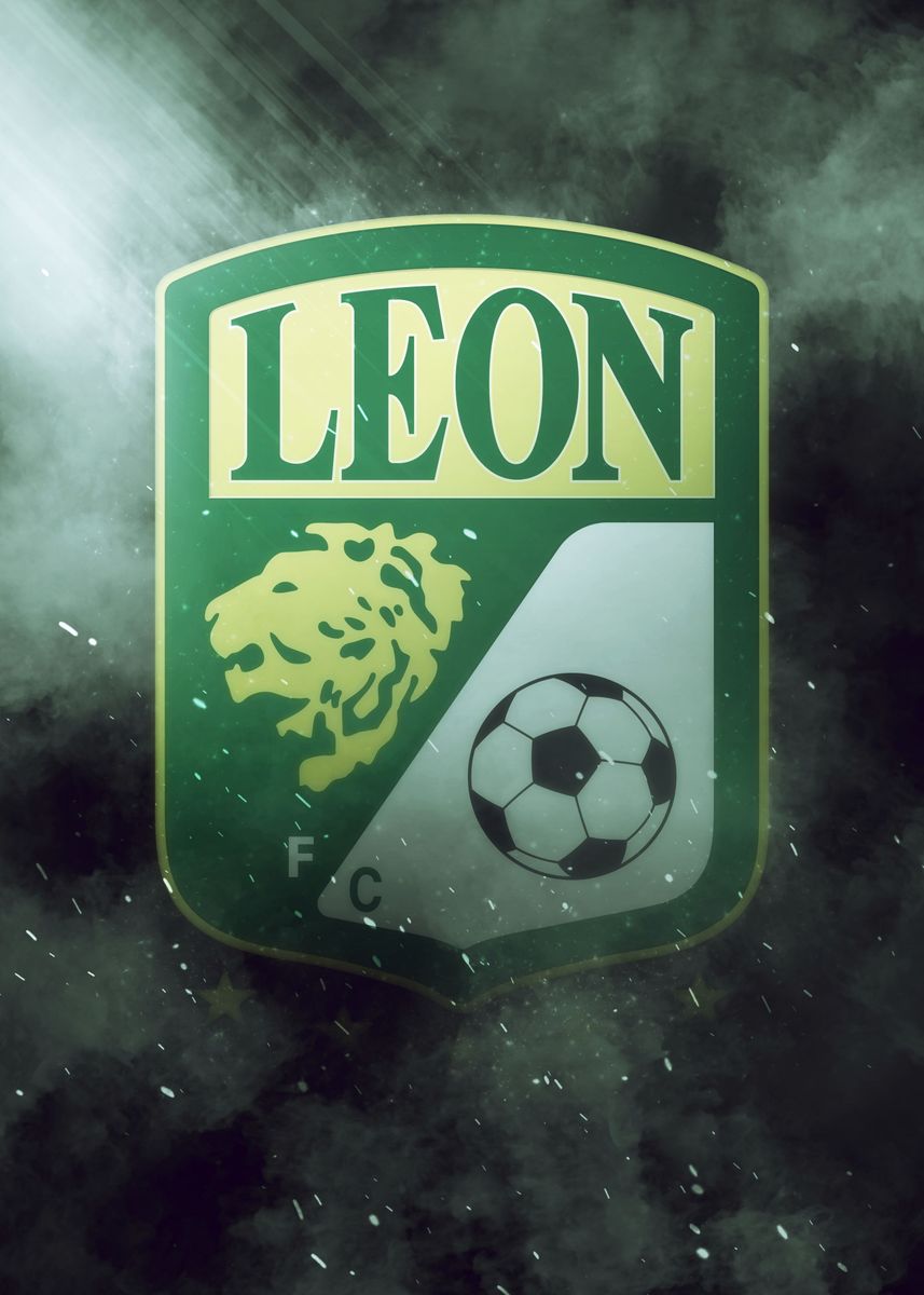 'Club Leon Football Smoke' Poster, picture, metal print, paint by ...