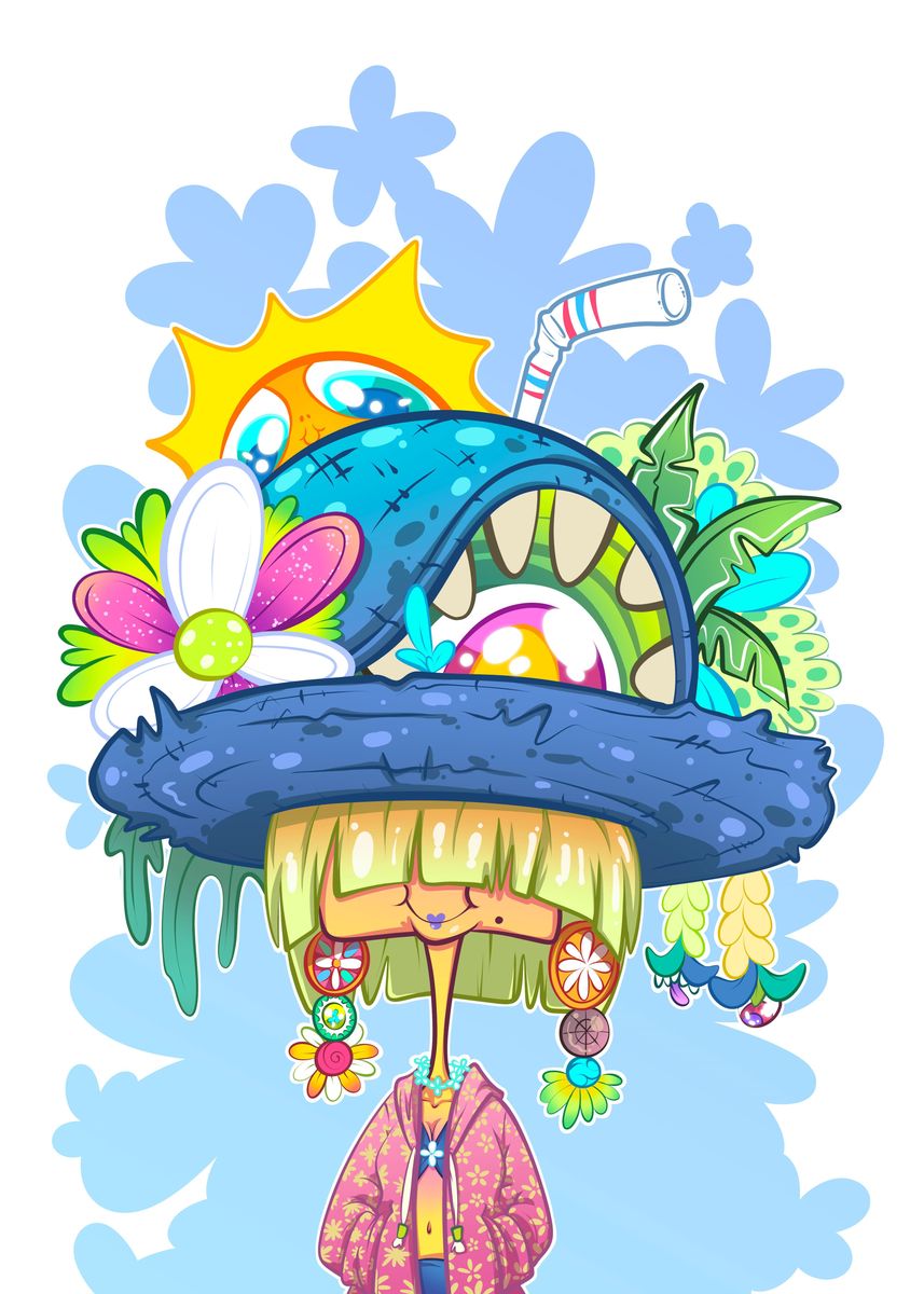 'Straw Hat Woman' Poster, picture, metal print, paint by Tony Wilim ...