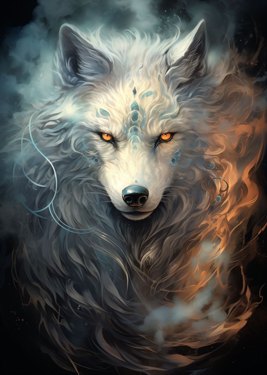 'Mysterious Fox Pixels' Poster, picture, metal print, paint by Davia ...