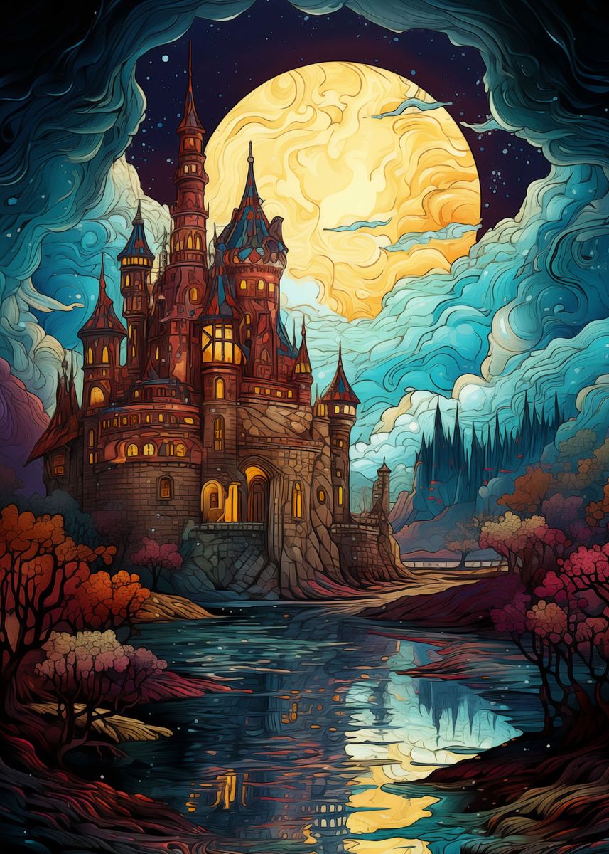 'Medieval Realm' Poster, picture, metal print, paint by Monasta | Displate