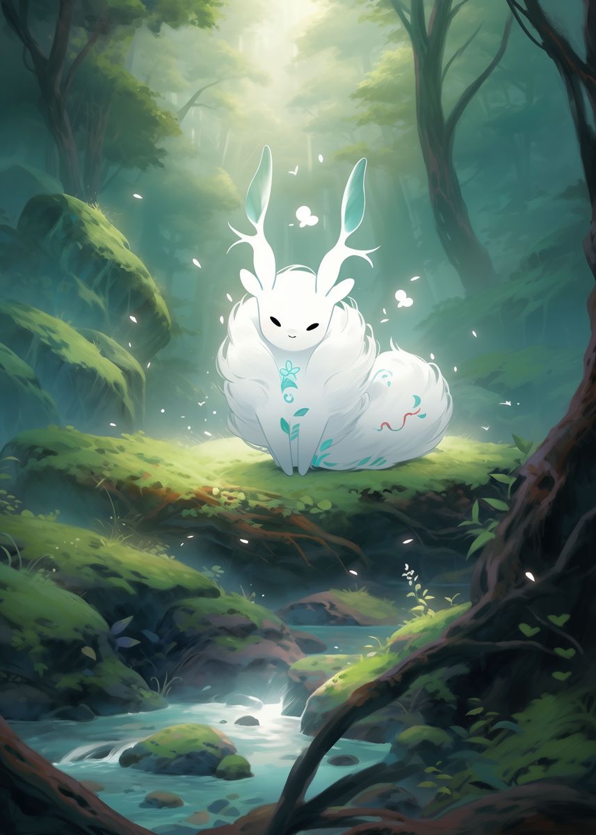 'Forest Spirit' Poster, picture, metal print, paint by Fox FX | Displate