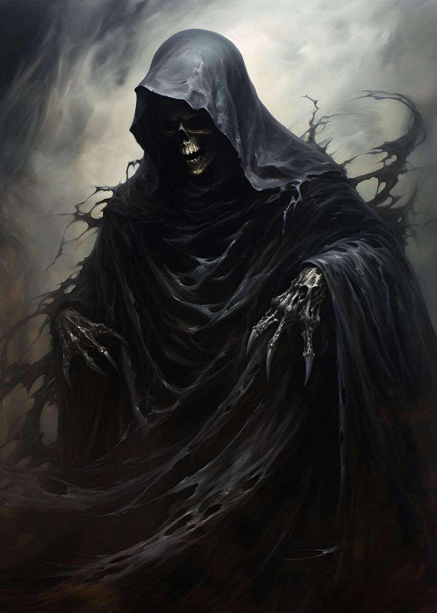 'Grim Reaper Dark Deko' Poster, picture, metal print, paint by Amazing ...