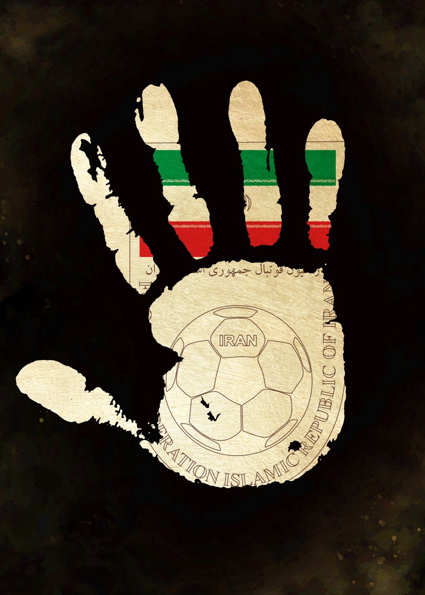 'Iran national football tea' Poster, picture, metal print, paint by ...