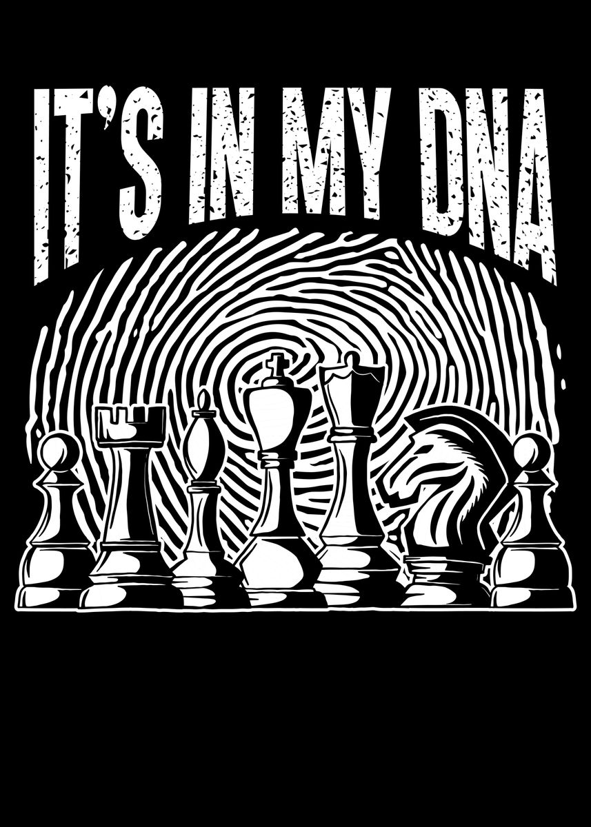 'Chess figures dna' Poster, picture, metal print, paint by BeMi | Displate