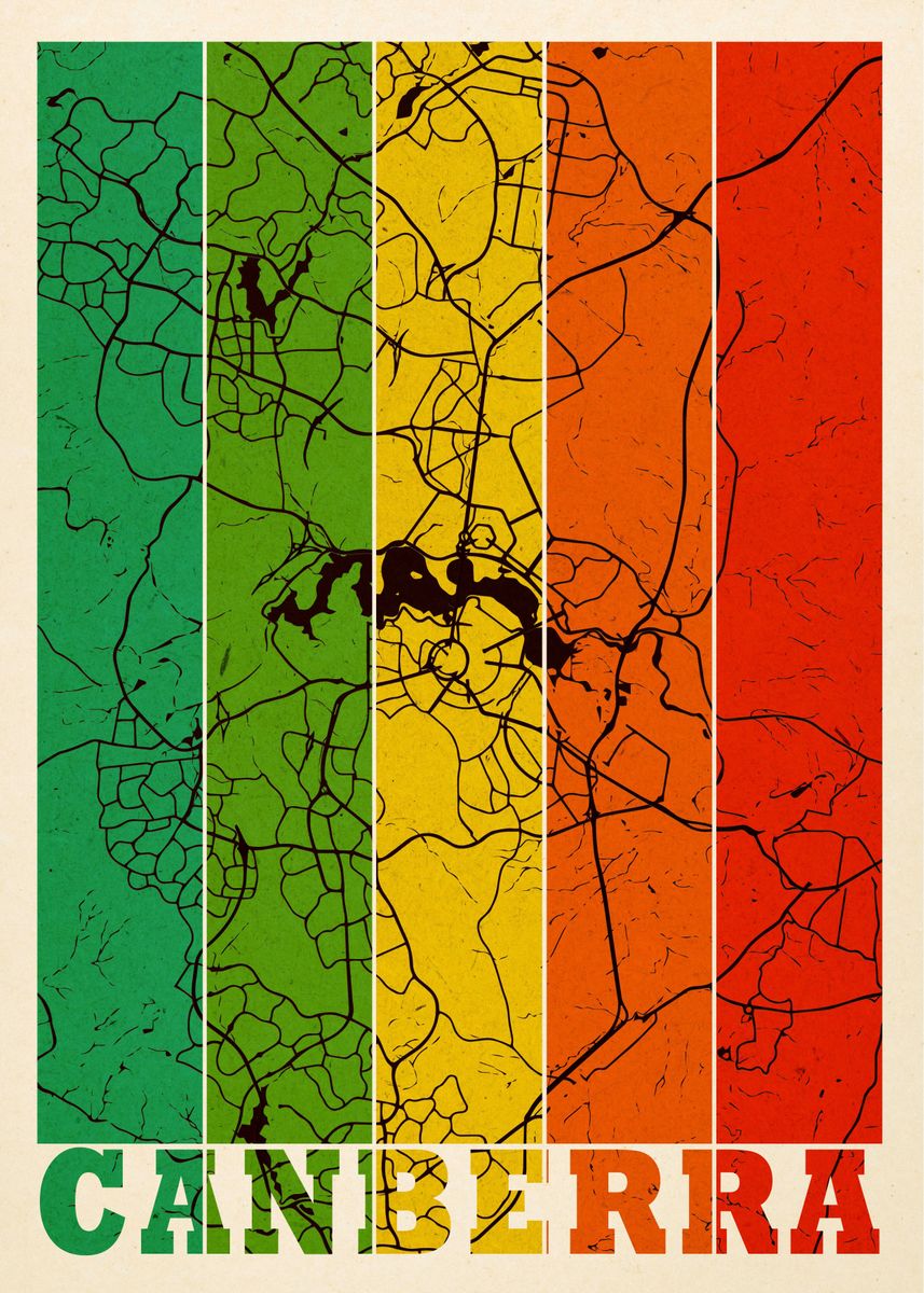 'Canberra ACT Australia' Poster, picture, metal print, paint by Ryan ...