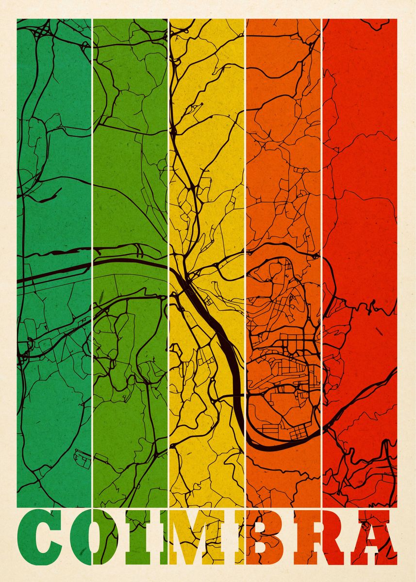 'Coimbra Portugal' Poster, picture, metal print, paint by Ryan Proffitt ...