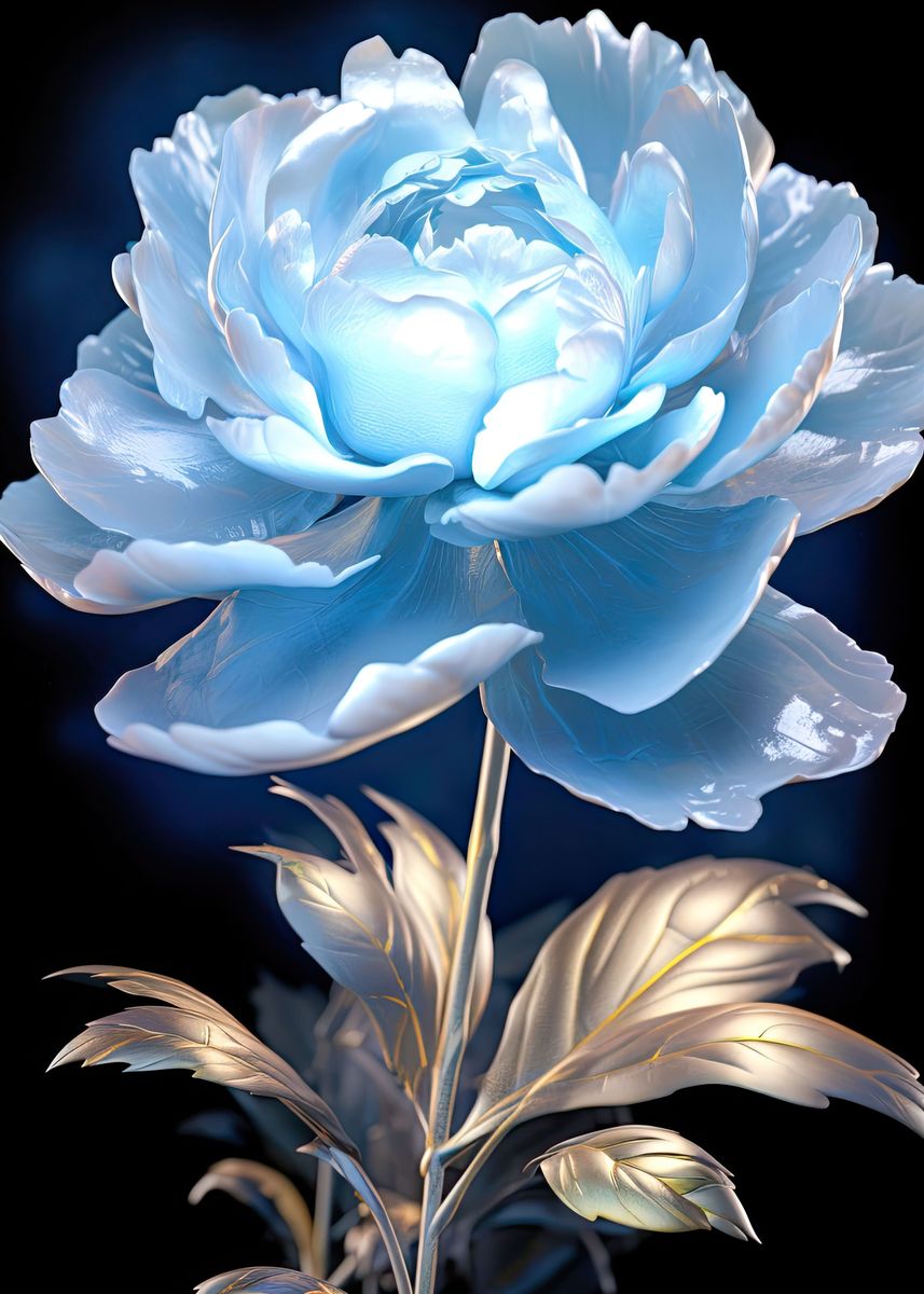 'Light Lotus ' Poster, picture, metal print, paint by NapArt | Displate