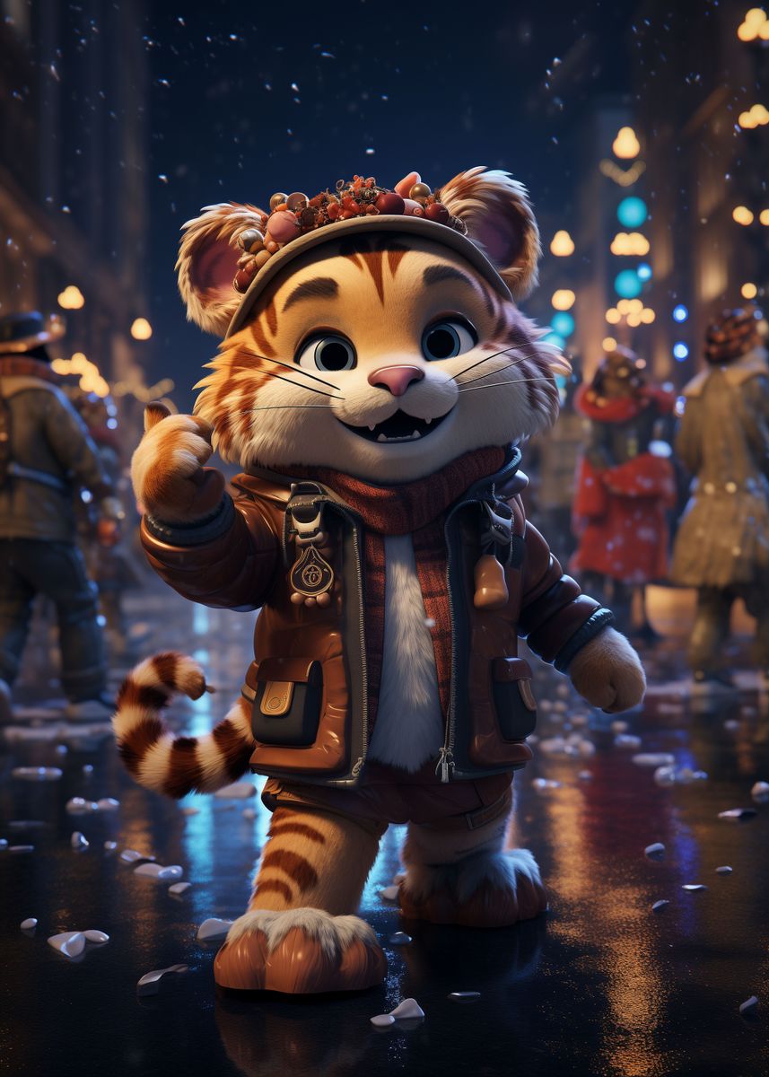 'Festive Critter Art' Poster, picture, metal print, paint by Davia ...