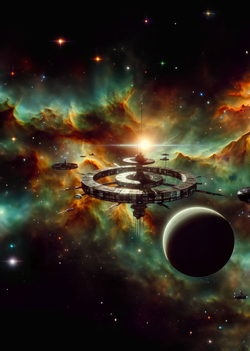 'Interstellar Outpost' Poster, picture, metal print, paint by Vladouh ...