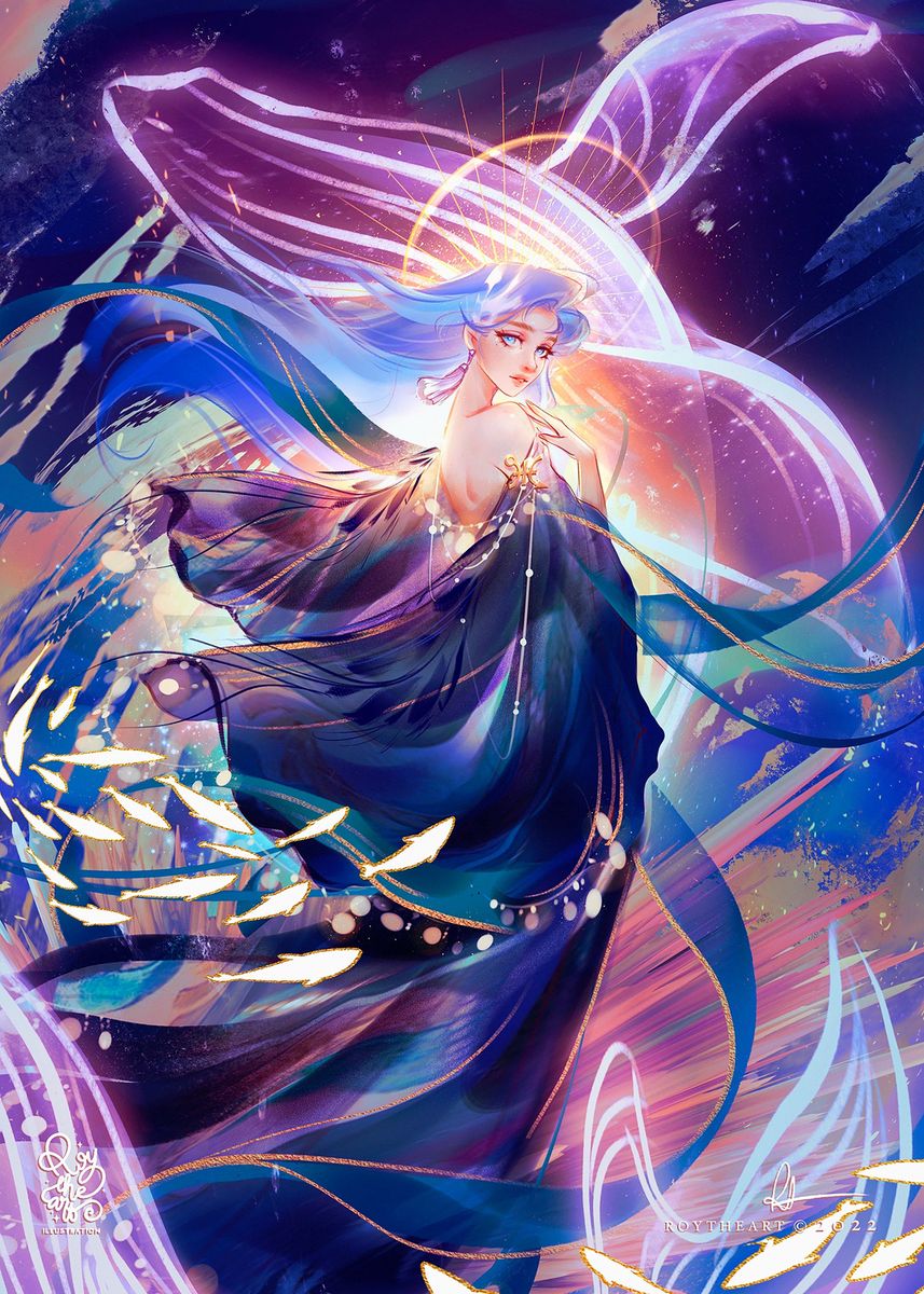 'Goddess of Cetus' Poster, picture, metal print, paint by ROY THE ART ...