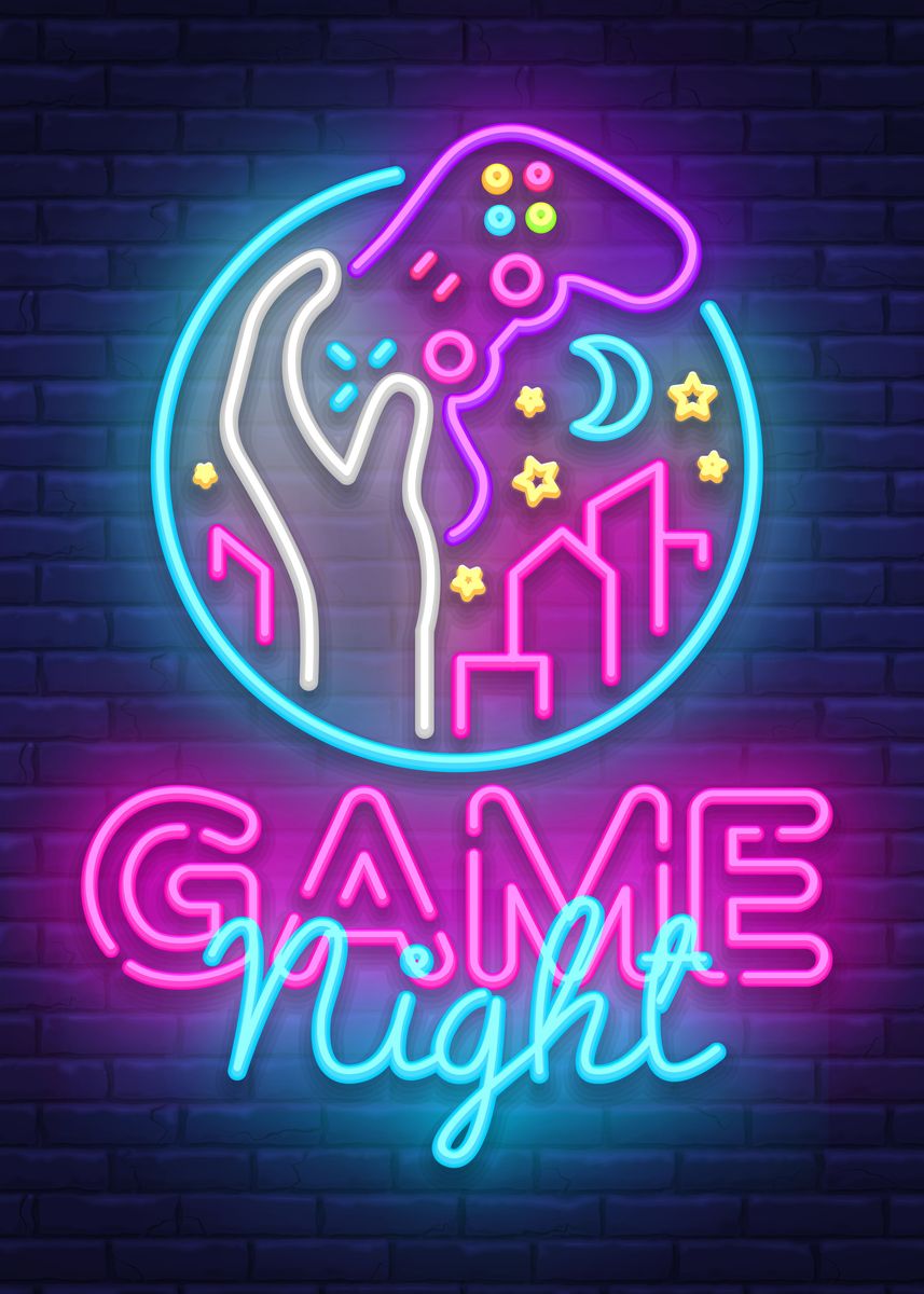 'Game night' Poster, picture, metal print, paint by Lestat de Lioncourt ...