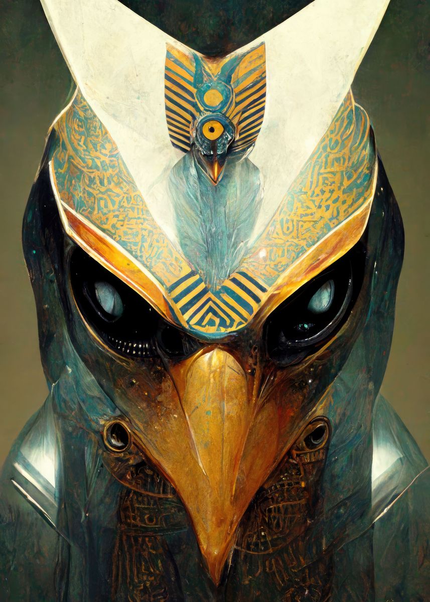 'Abstract hawk' Poster, picture, metal print, paint by Mezma and ...