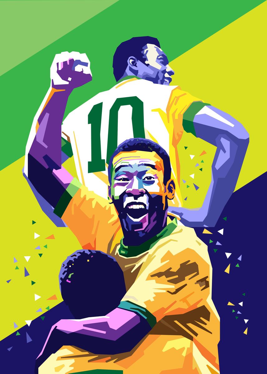 'Pele legends in WPAP' Poster, picture, metal print, paint by Erick ...