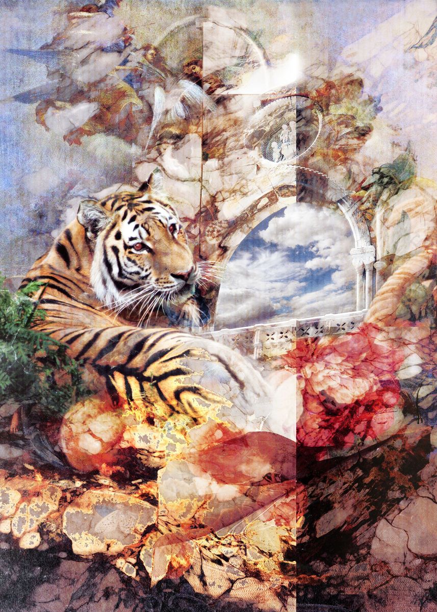 'Sacred Garden ' Poster, picture, metal print, paint by Voja | Displate