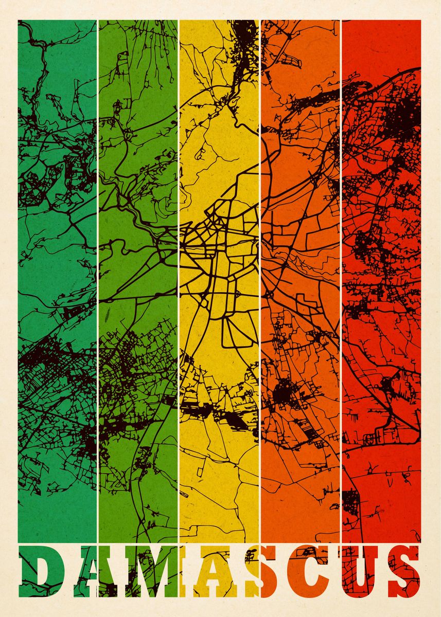 'Damascus Syria' Poster, picture, metal print, paint by Ryan Proffitt ...