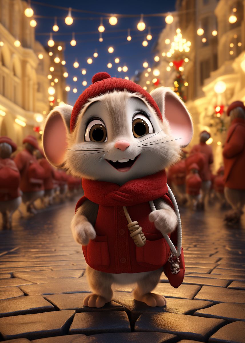 'Merry Animal Pixels' Poster, picture, metal print, paint by Davia ...