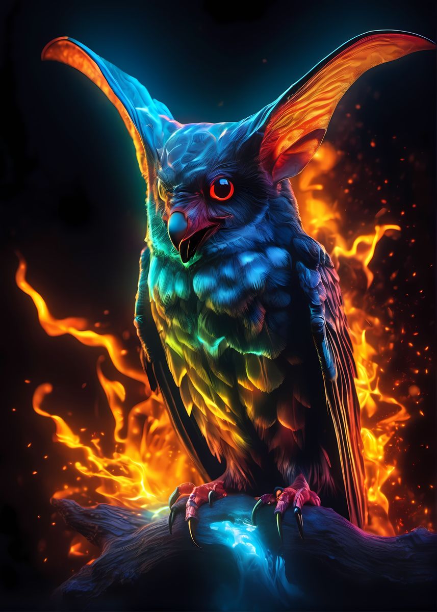 'Magic Realism Bat' Poster, picture, metal print, paint by Trending Art ...