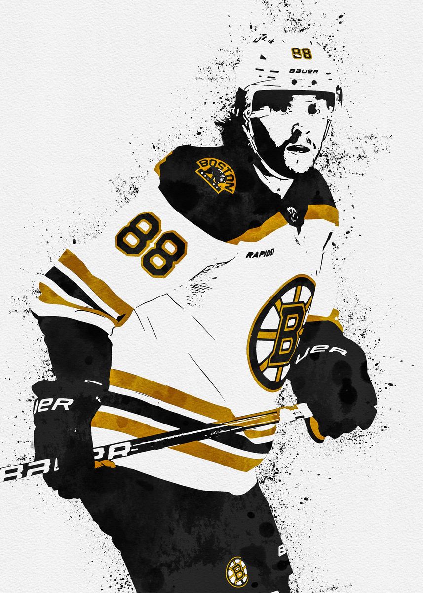 'David Pastrnak Painting' Poster, picture, metal print, paint by Phan ...