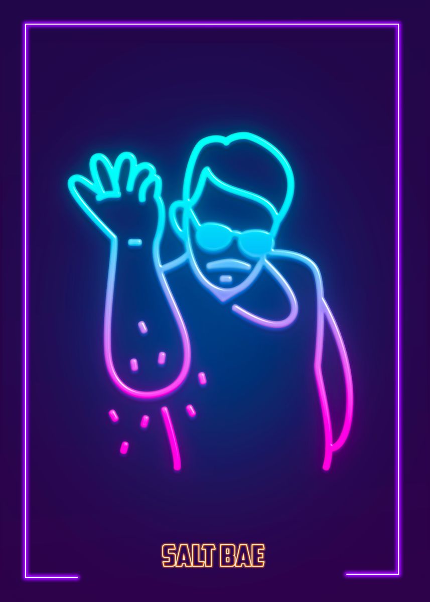 'Salt Bae' Poster, picture, metal print, paint by Trending Collections ...