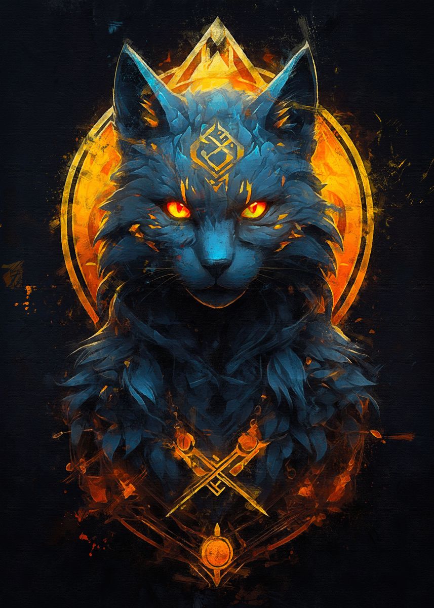 'Illuminati Cat' Poster, picture, metal print, paint by FlyingBlade ...