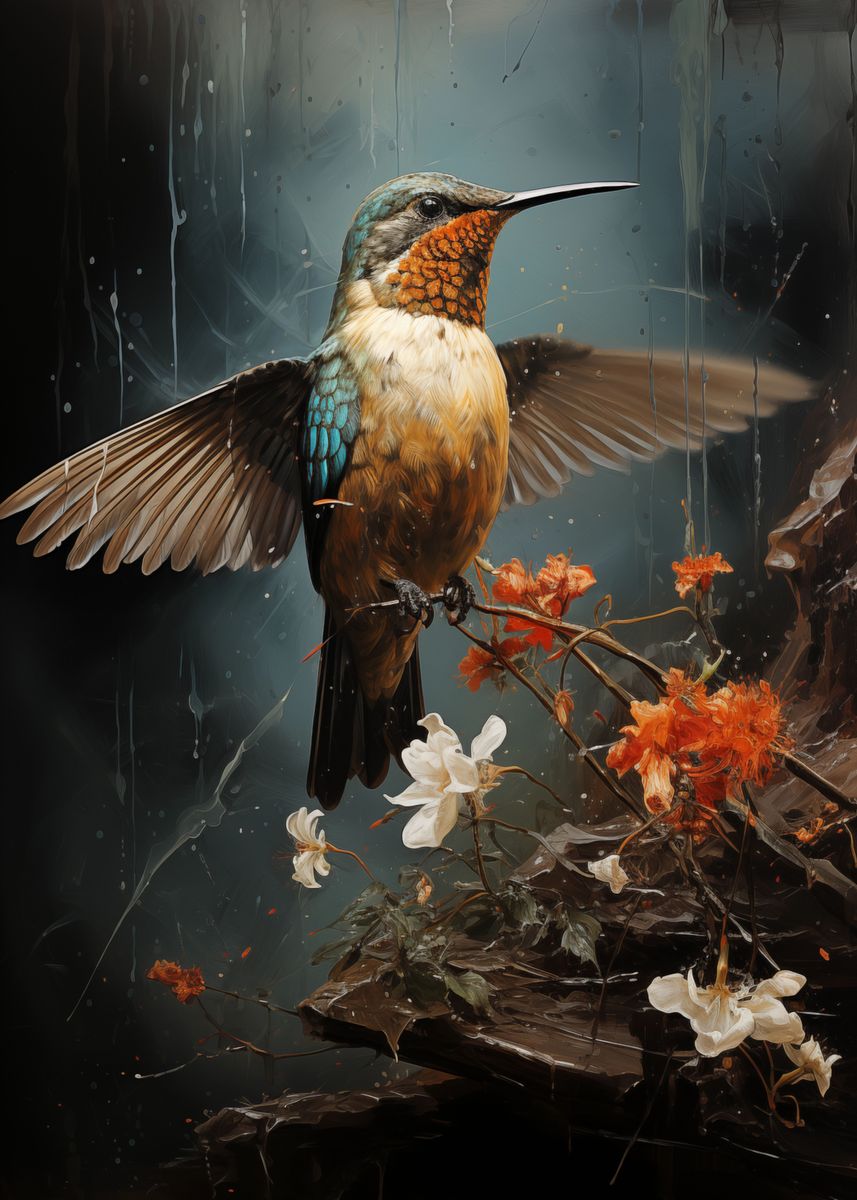 'Vibrant Kingfisher' Poster, picture, metal print, paint by Tieu Long ...