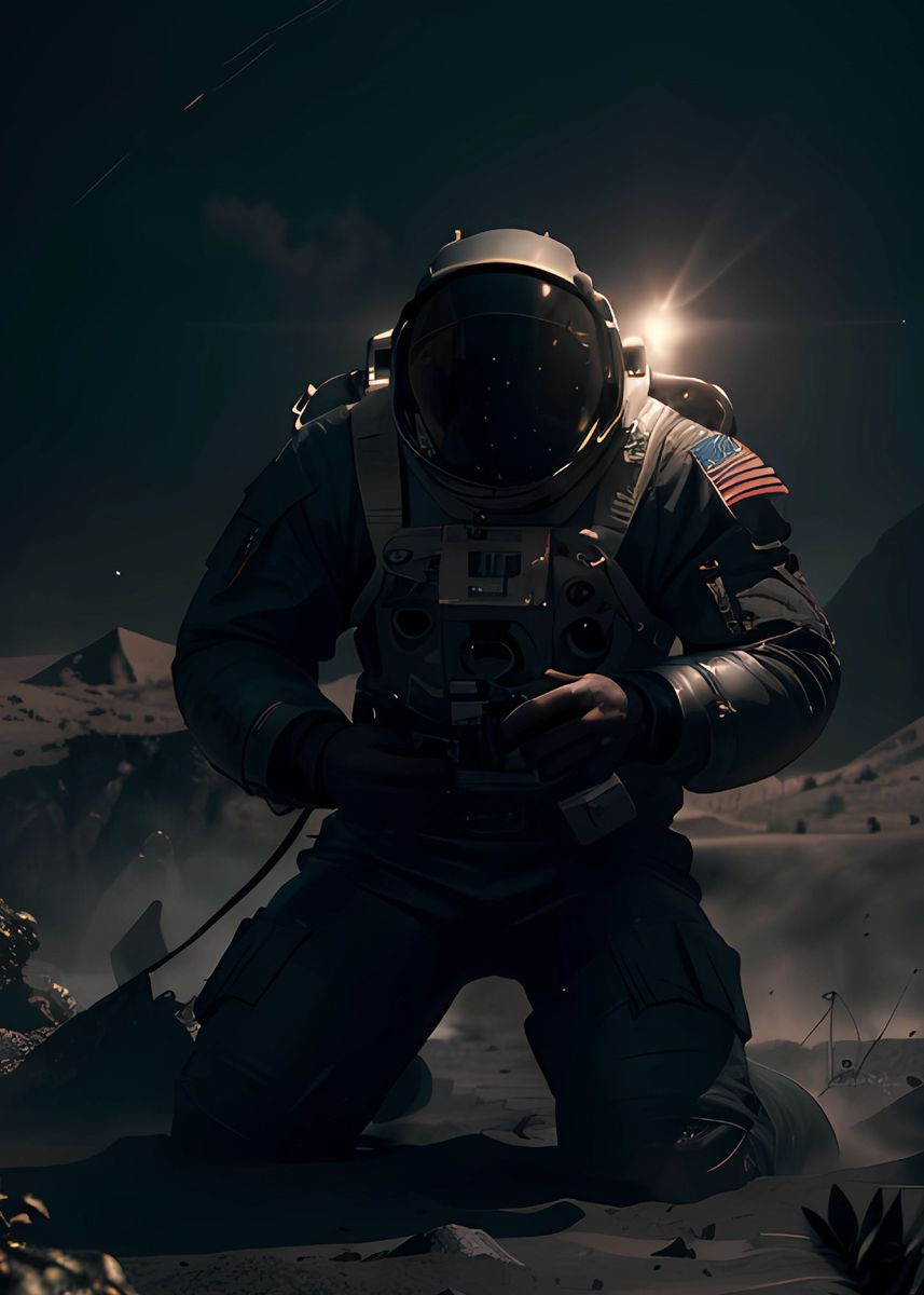 'Cosmonaut' Poster, picture, metal print, paint by Oleksandr Kovalov ...