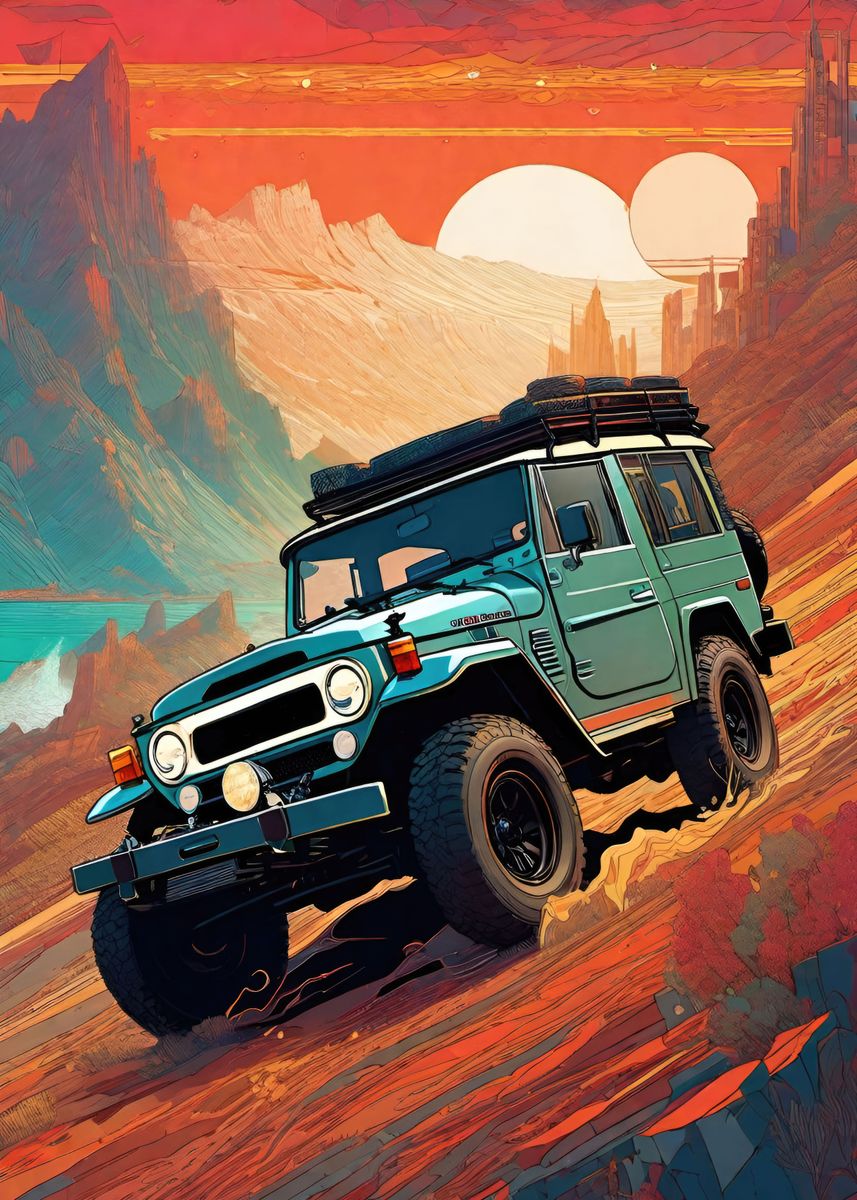 'Land Cruiser' Poster, picture, metal print, paint by Shaon Khalid ...