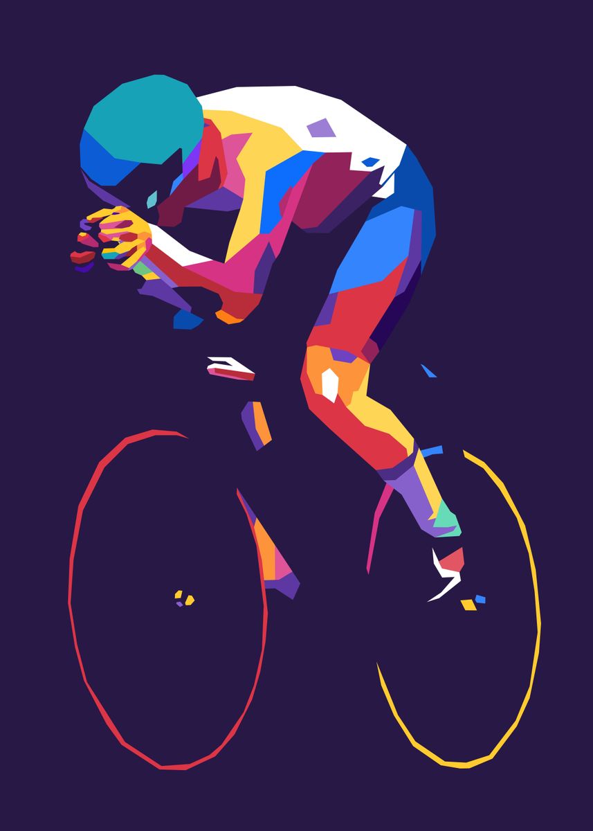 'Track Cycling Pop Art' Poster, picture, metal print, paint by Ro ...