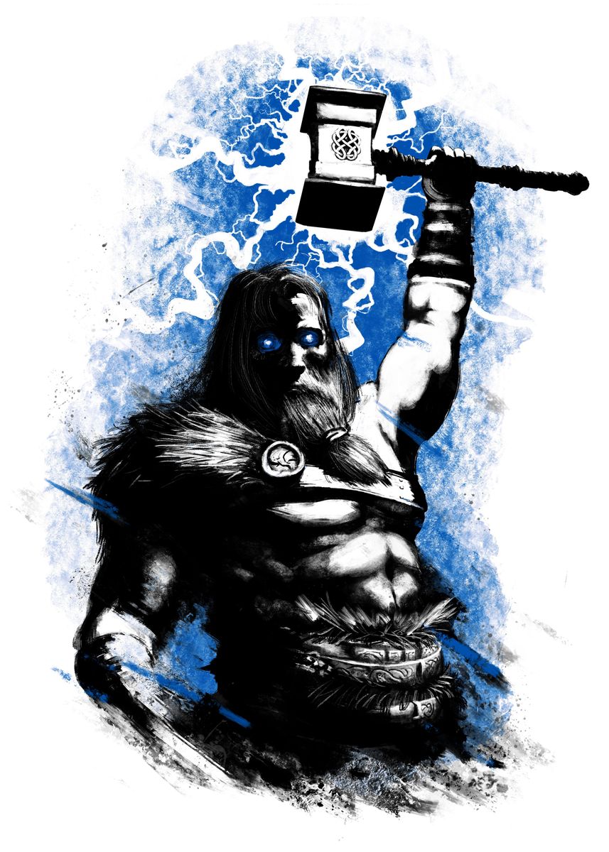 'Thunders of Thor' Poster, picture, metal print, paint by Lestat de ...
