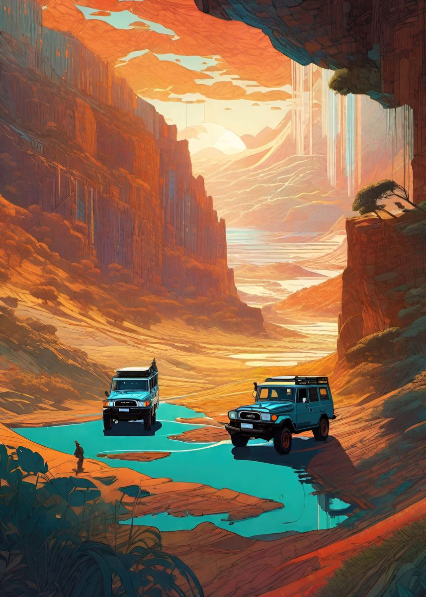 'Land Cruiser' Poster, picture, metal print, paint by Shaon Khalid ...