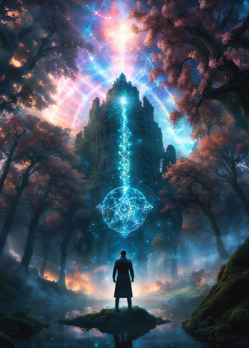 'Forest Shrine Spell' Poster, picture, metal print, paint by ...