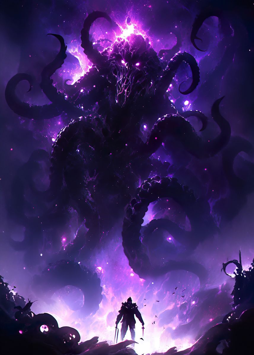 'Creature of Darkness' Poster, picture, metal print, paint by ...