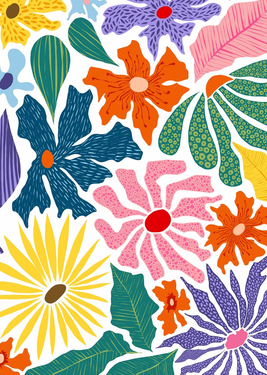 'The Happy Garden' Poster, picture, metal print, paint by 83 Oranges by ...