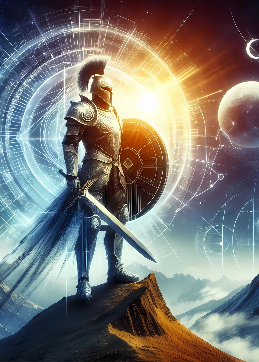 'Guardian warrior' Poster, picture, metal print, paint by Salima | Displate