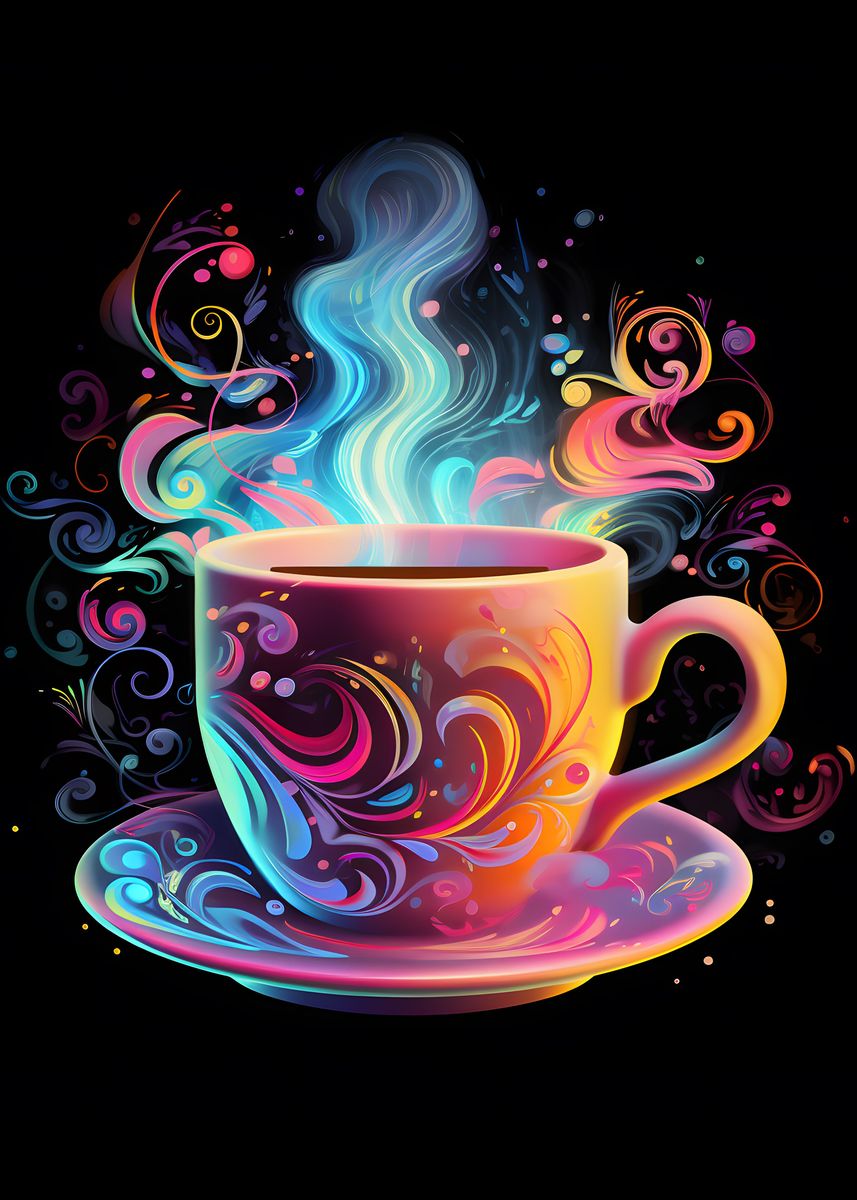 'coffee Abstract' Poster, picture, metal print, paint by sofian rafyq ...