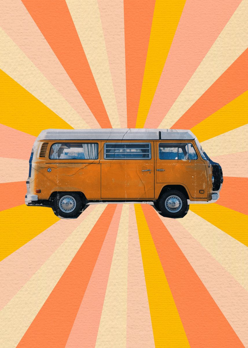 'mini van' Poster, picture, metal print, paint by classicposter ...