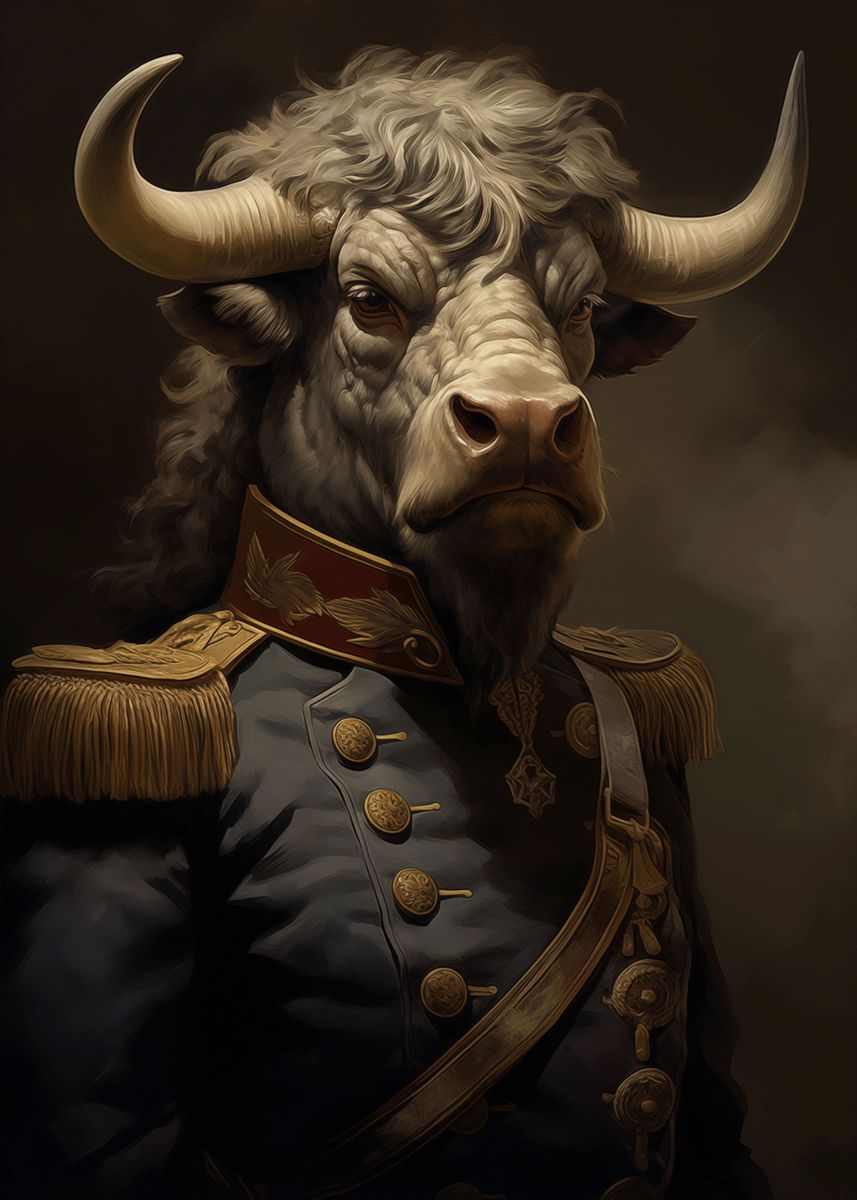 'Buffalo General' Poster, picture, metal print, paint by Posterlicious ...