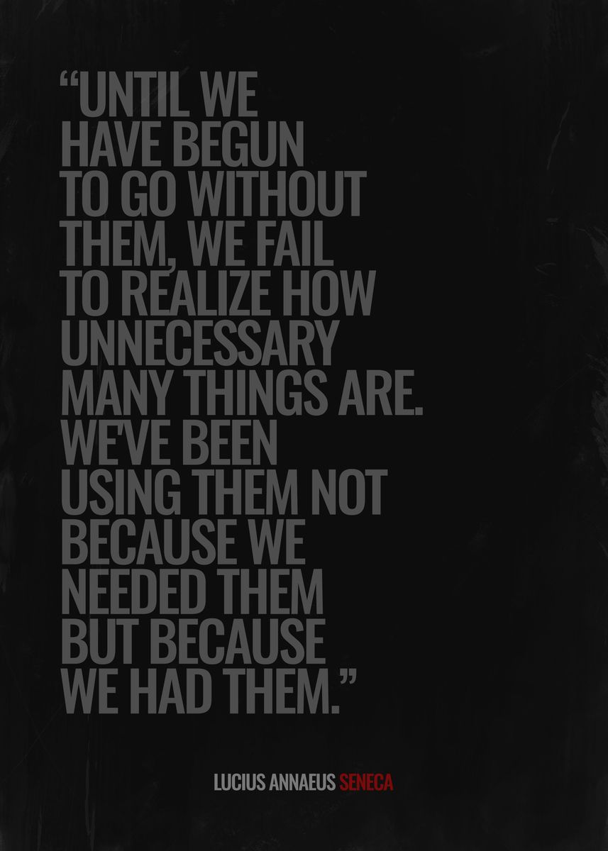 'Seneca' Poster, picture, metal print, paint by WiseWordsWonders | Displate