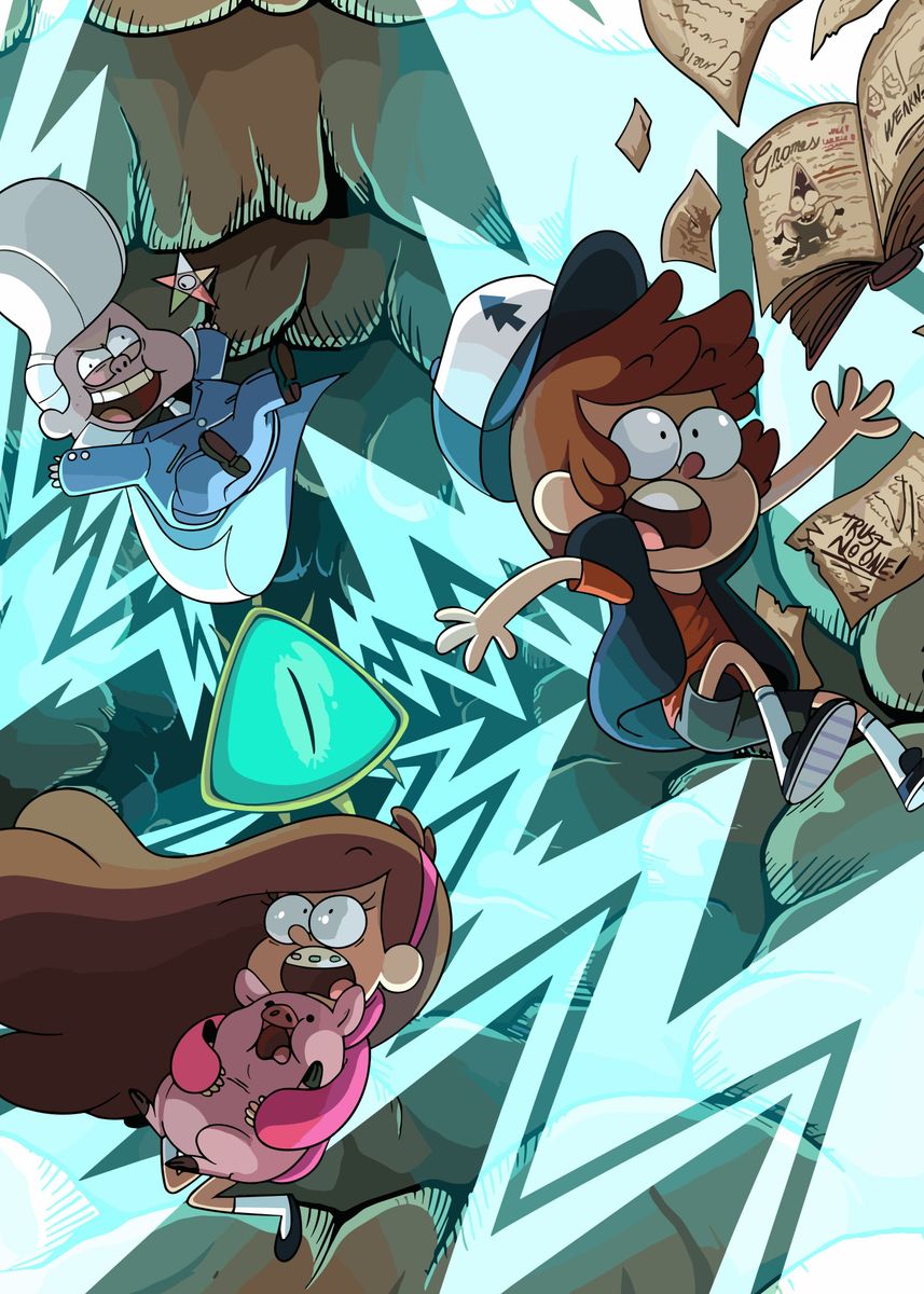 'Dipper pines Gravity falls' Poster, picture, metal print, paint by ...