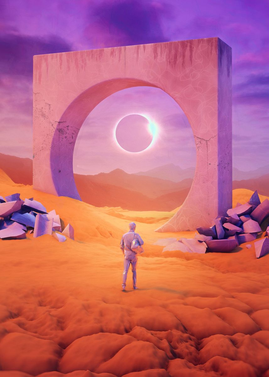 'Eclipse' Poster, picture, metal print, paint by Shørsh | Displate