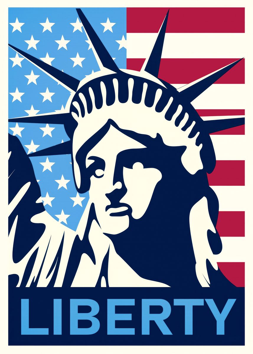 'Lady Liberty' Poster, picture, metal print, paint by Steel Canvas ...